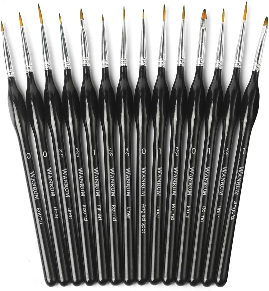 10-Piece Paint Brush Set with Comfortable Triangular Handles – includes ...