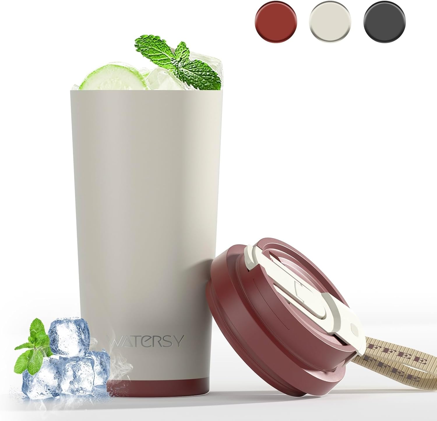 WATERSY Coffee Cup Travel Mug Insulated with Leakproof Lid and Flip ...