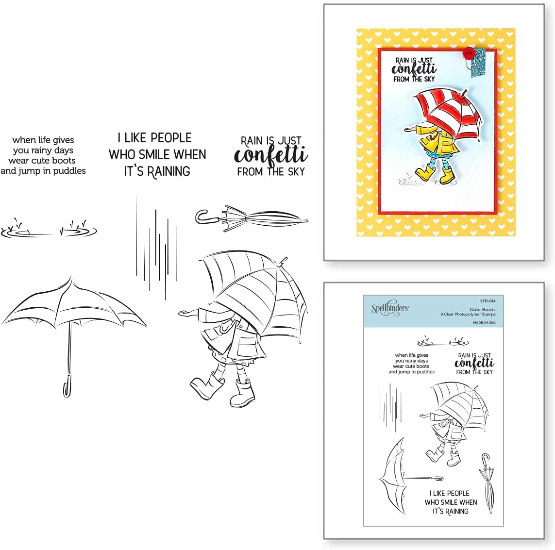 Amazon.com: Spellbinders Cute Boots Set from Cardmaker Collection Clear ...