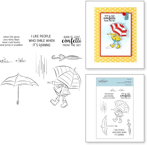 Amazon.com: Spellbinders Cute Boots Set from Cardmaker Collection Clear ...