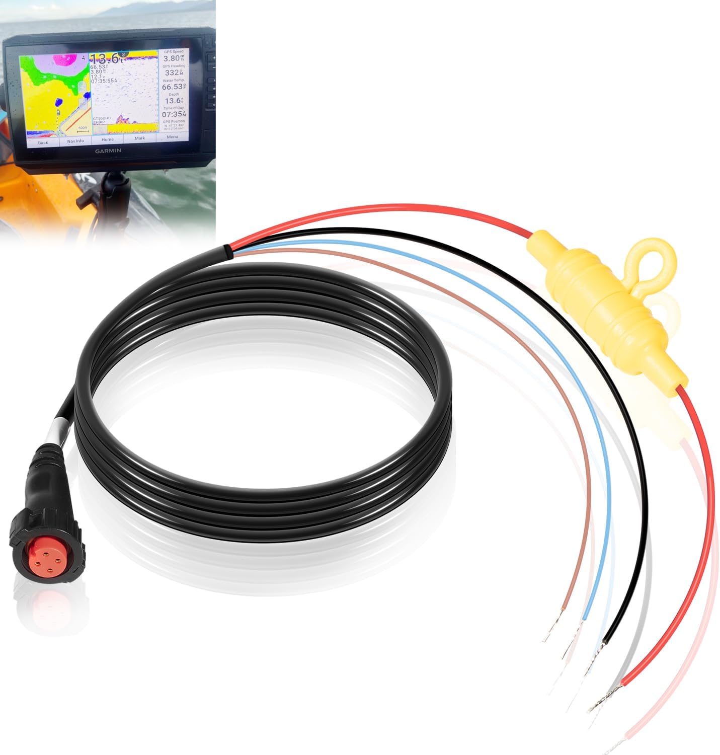 Amazon.com: Upgraded 010-12445-00 Power/Data Cable Threaded 4-Pin ...