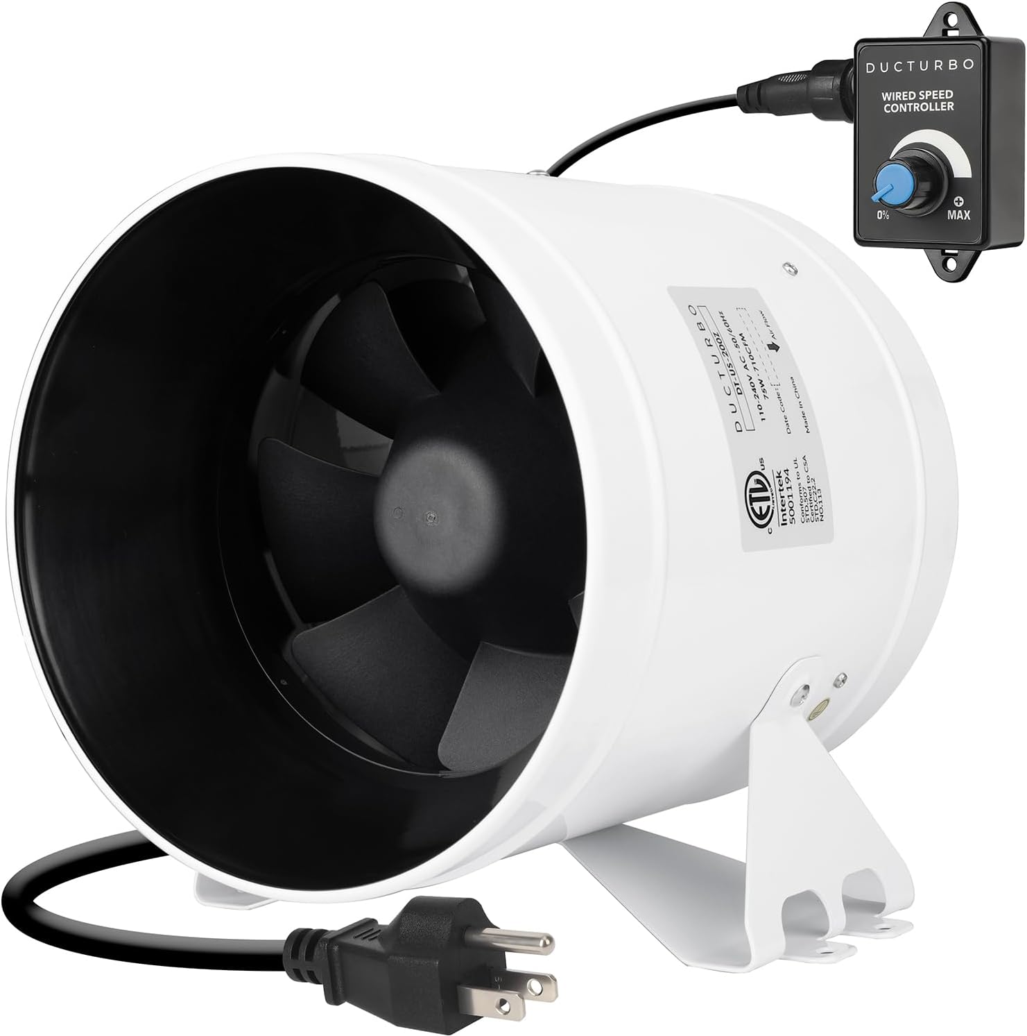 Amazon.com: DUCTURBO 4 Inch Inline Duct Fans, 160 CFM Ventilation ...