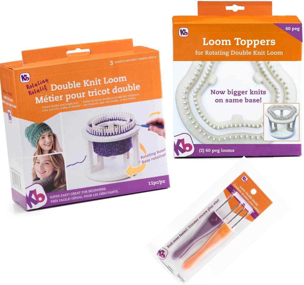 Amazon.com: Authentic Knitting Board - Ultimate Rotating Loom Knitting ...