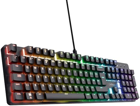 Trust Gaming GXT 866 Torix Mechanical Keyboard UK Layout, Linear Huano ...