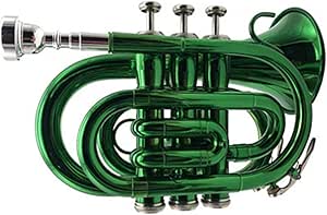 Amazon.com - B-Flat Lacquer Gold Palm Trumpet Miniature Pocket Trumpet ...