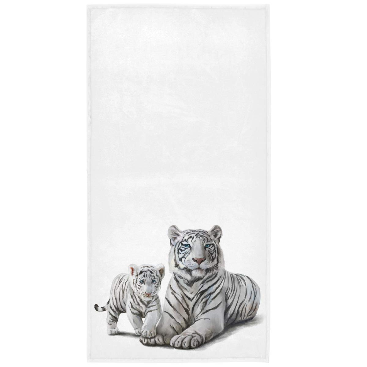 Amazon.com: Pfrewn White Tigers Hand Towels 16x30 in Animals Bathroom ...