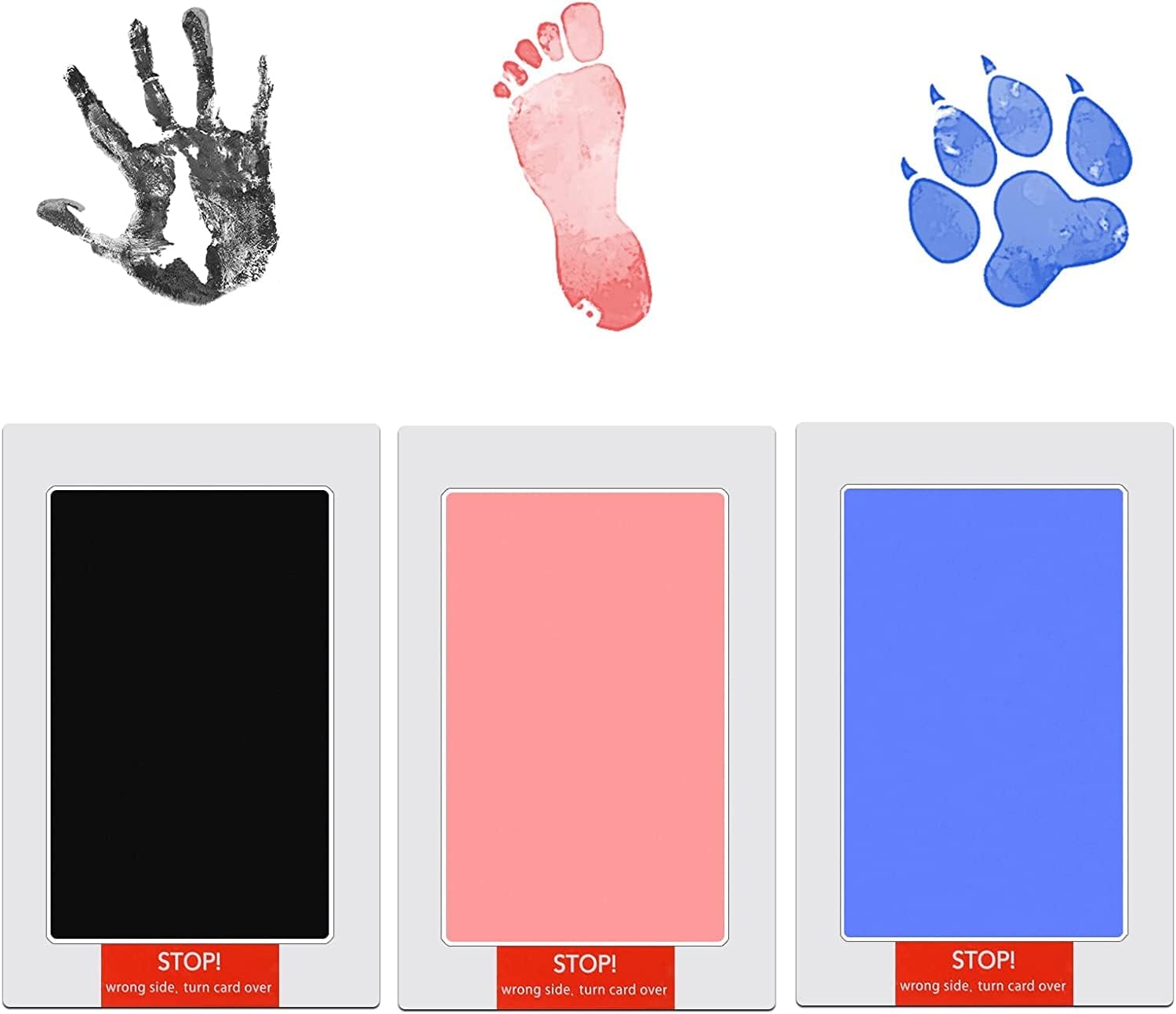 4-Pack Inkless Hand and Footprint Kit - Ink Pad for Baby Hand and ...