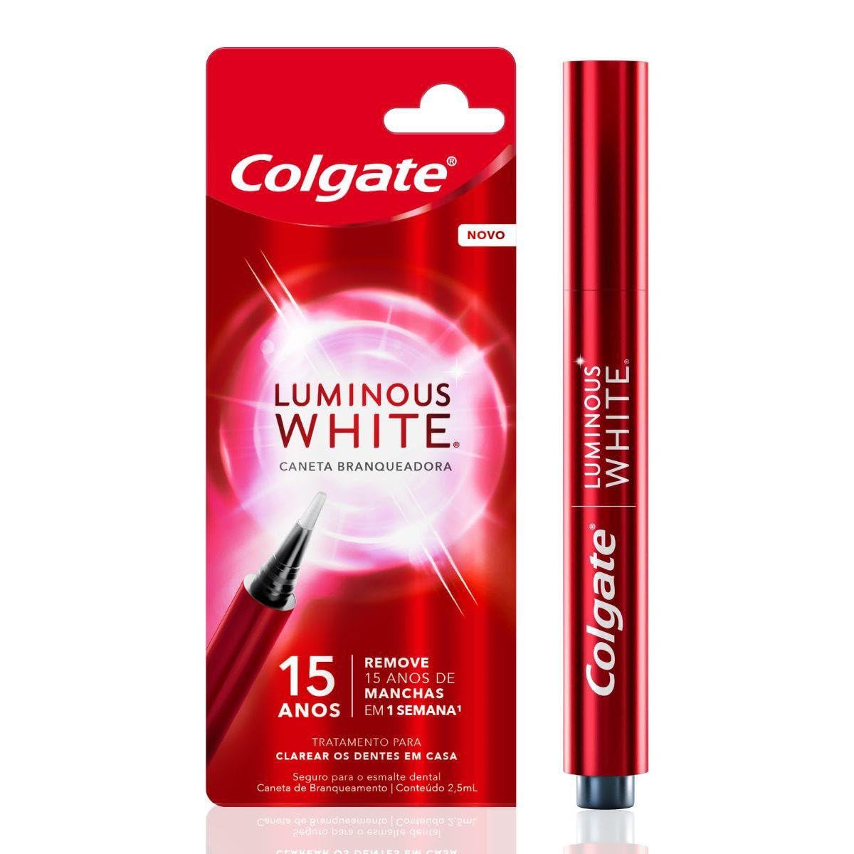 Colgate Caneta Clareadora Dental Luminous White Para Uso Noturno E Fácil De Usar 2 5 Ml | Amazon ...