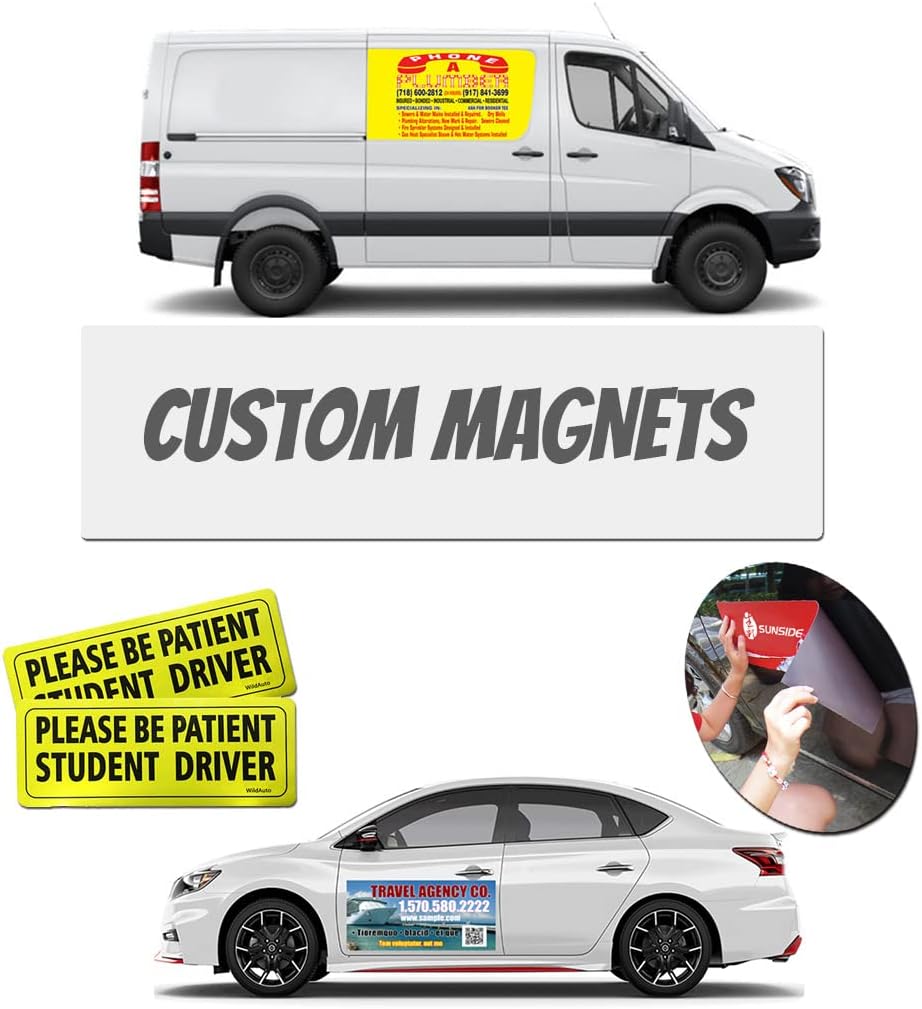 Amazon.com - Customized Magnets | Custom Car Bumper Magnets and Decals ...