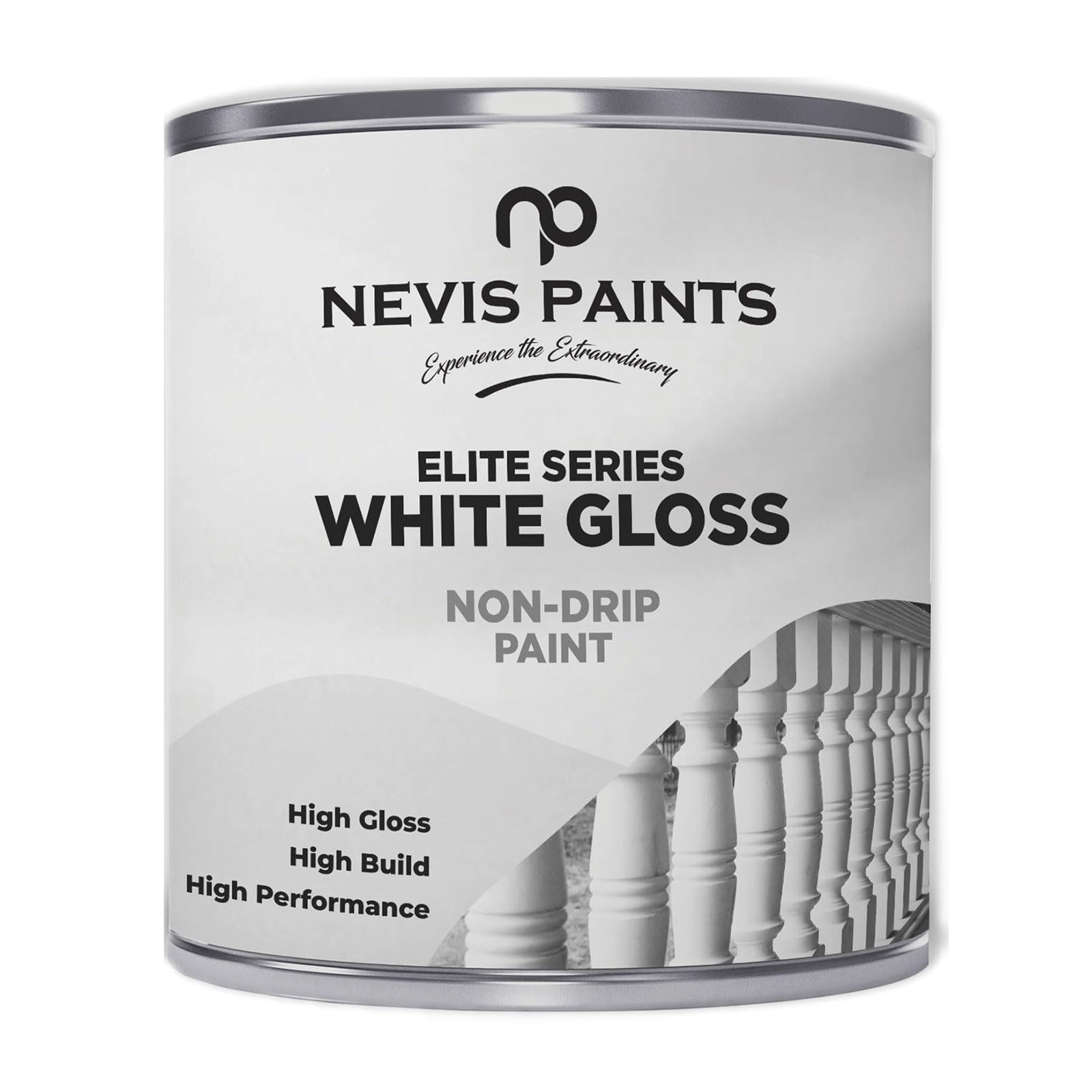 NEVIS PAINTS Non-Drip Gloss Paint - Suitable For Wood, Metal & Concrete ...