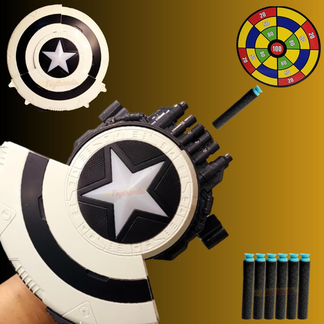 Toytrends NM Toys C A Shield Shooter With 6 Foam Darts, Transforming ...
