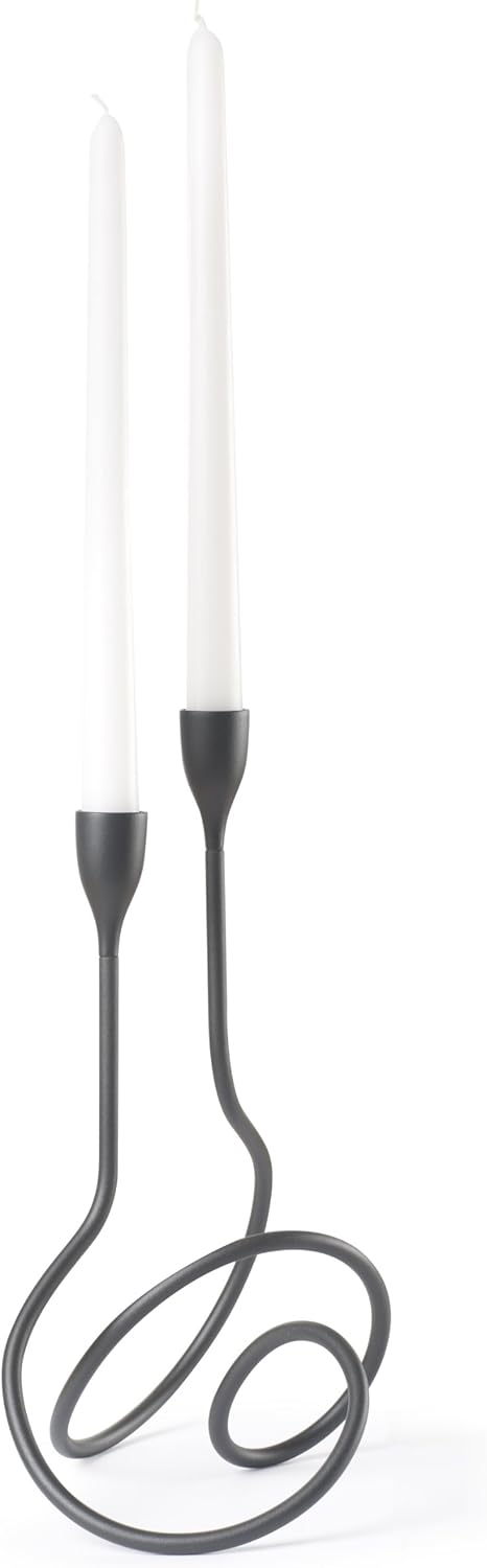 BLACK + BLUM Loop Candle Holder | Modern Metal Candlestick Holders with ...