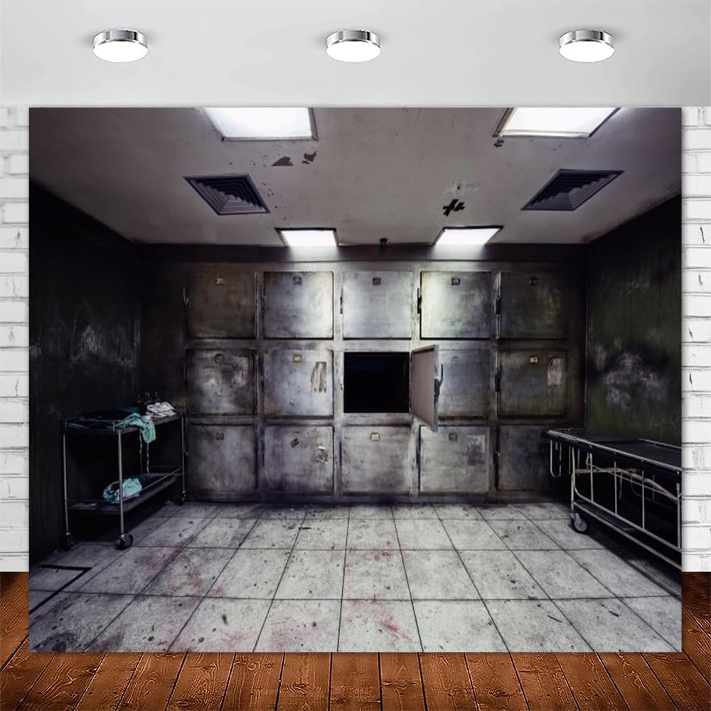 Amazon.com : BELECO 7x5ft Fabric Scary Hospital Backdrop Medical ...