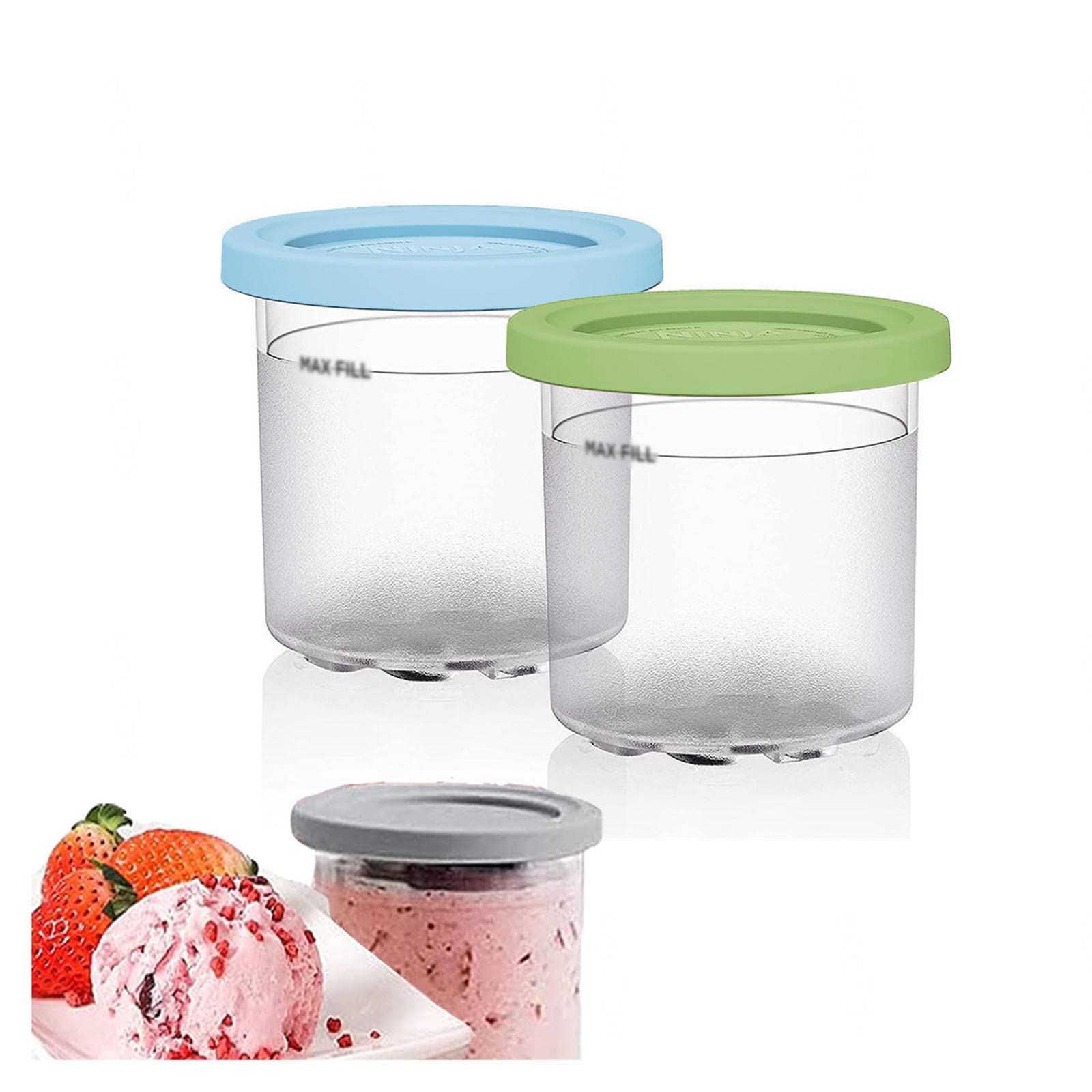 GHQYP Creami Pint Containers, for Ninja Creami Ice Cream Maker Pints ...