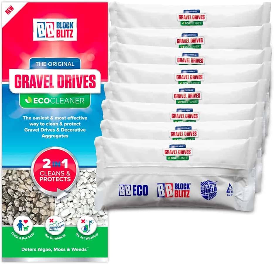 Block Blitz Garden Gravel Path and Driveway Cleaner: 8x Pouches ...