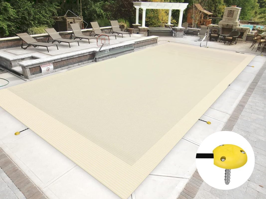 Amazon.com : 18'x36' Mesh - Rectangle Inground Safety Pool Cover - 18 ...