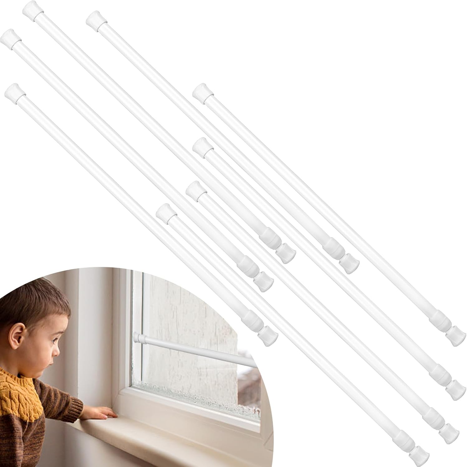 Amazon.com: 8 Pack Window Security Bar for Inside Windows Adjustable ...