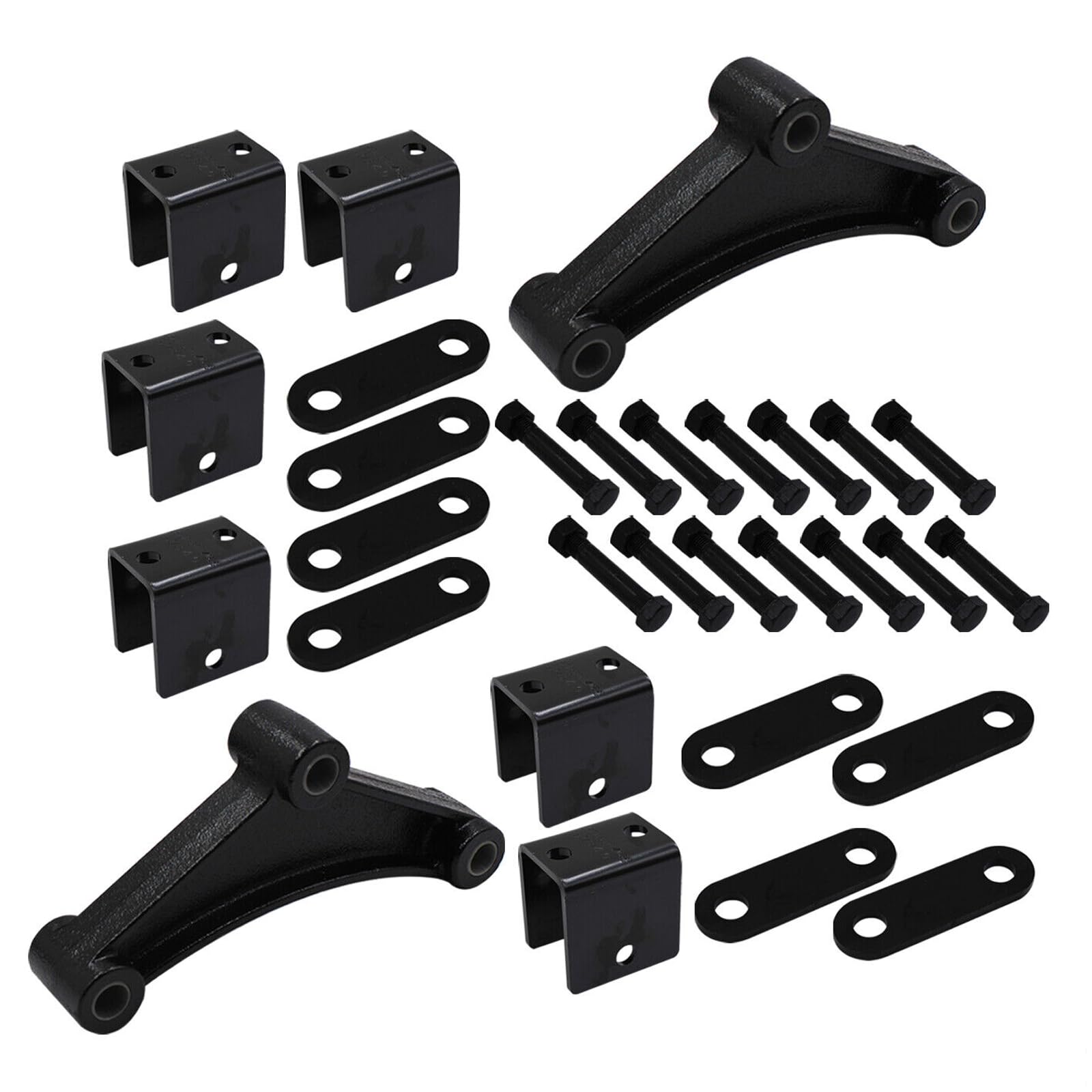 Amazon.com: Trailer Shackle Kit, Complete Trailer Leaf Spring Hanger ...