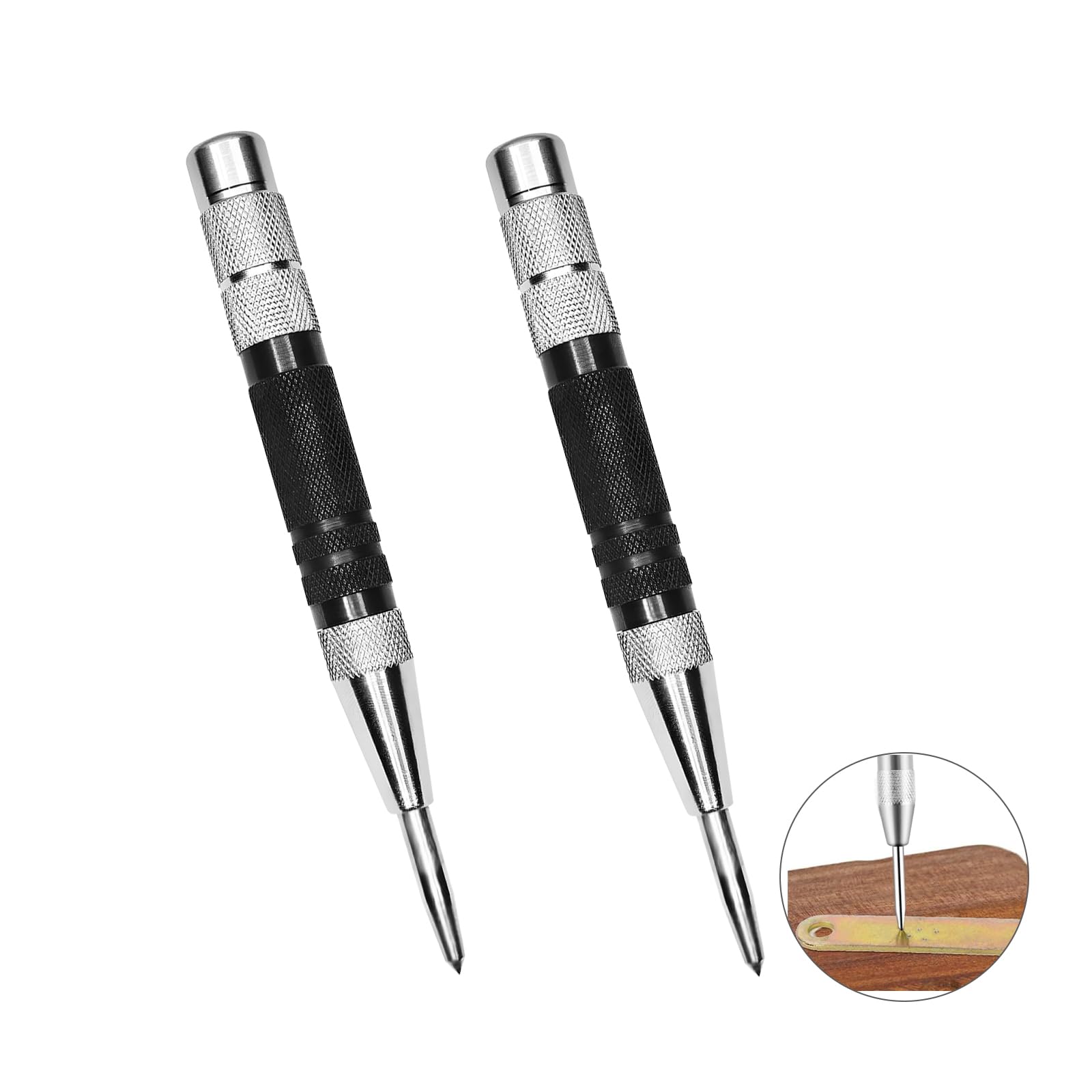 GALAMAX 2Pcs Automatic Centre Punch, 5 Inches Spring Loaded Centre ...