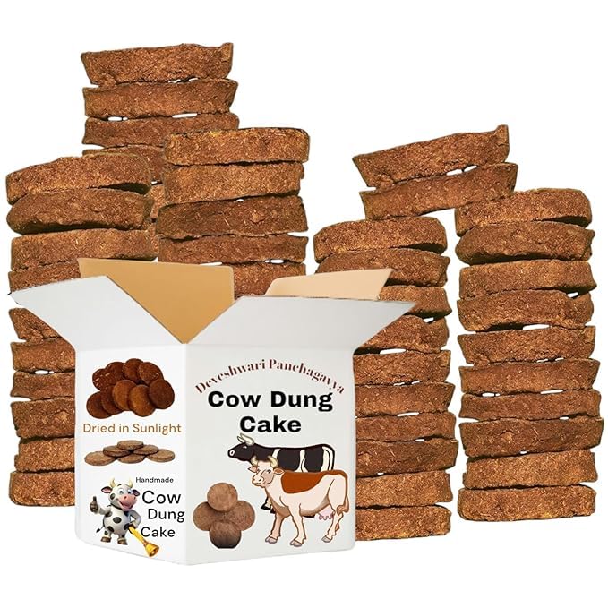 Deveshwari Panchagavya Handmade Pure Organic Cow Dung Cake, Holy Desi ...