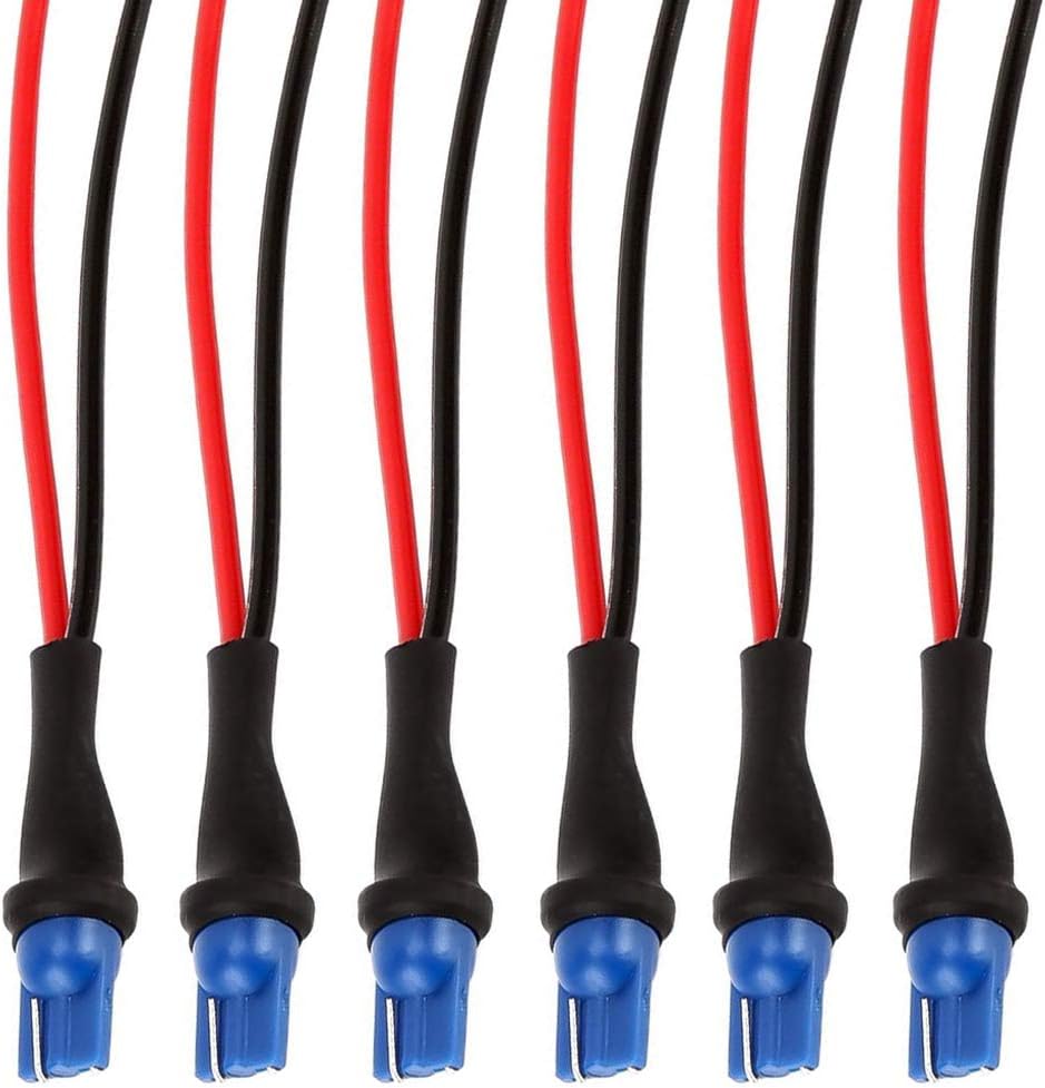 Amazon.com: BlyilyB 6-Pack T10 Male Socket Extended Wire Connector Plug ...