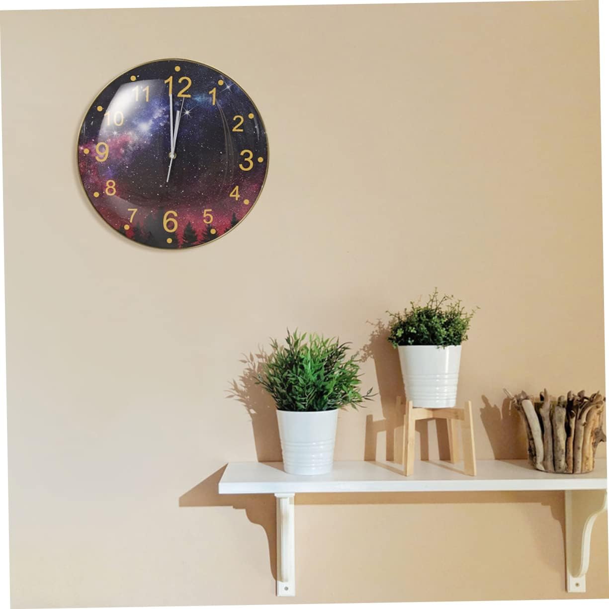 COOPHYA 12 Universe Unique Universe Pattern Wall Clock Glass Battery ...