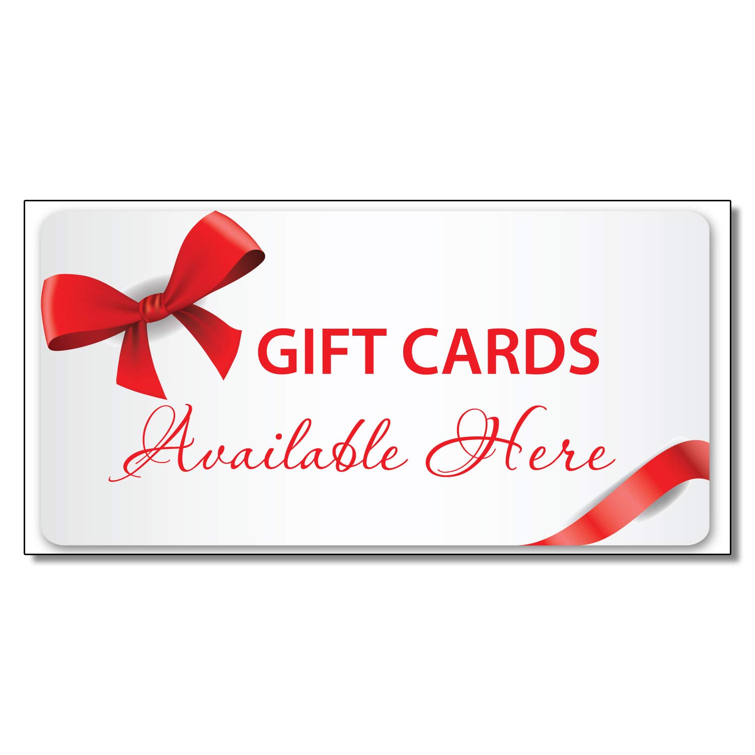 Gift Cards Available Here Business Decal Sticker Retail Store Sign 4.5 ...