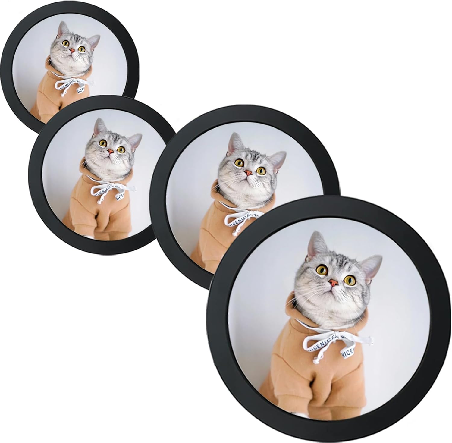 Amazon.com - GRRONZEE 4 Pack Round Picture Frame 6'' 8'' 10'' 12 ...