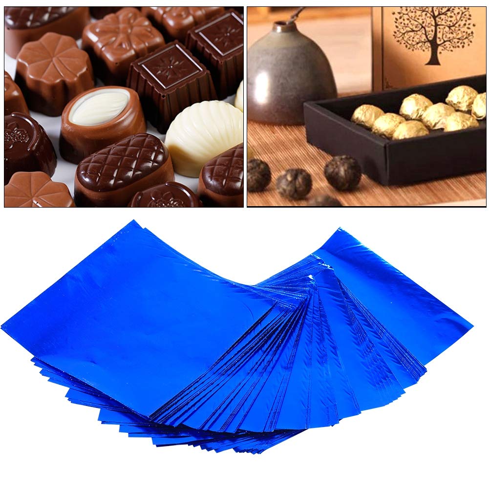 Buy Foil Wrappers for Candy, 100 Pcs Chocolate Packaging Aluminum Foil ...