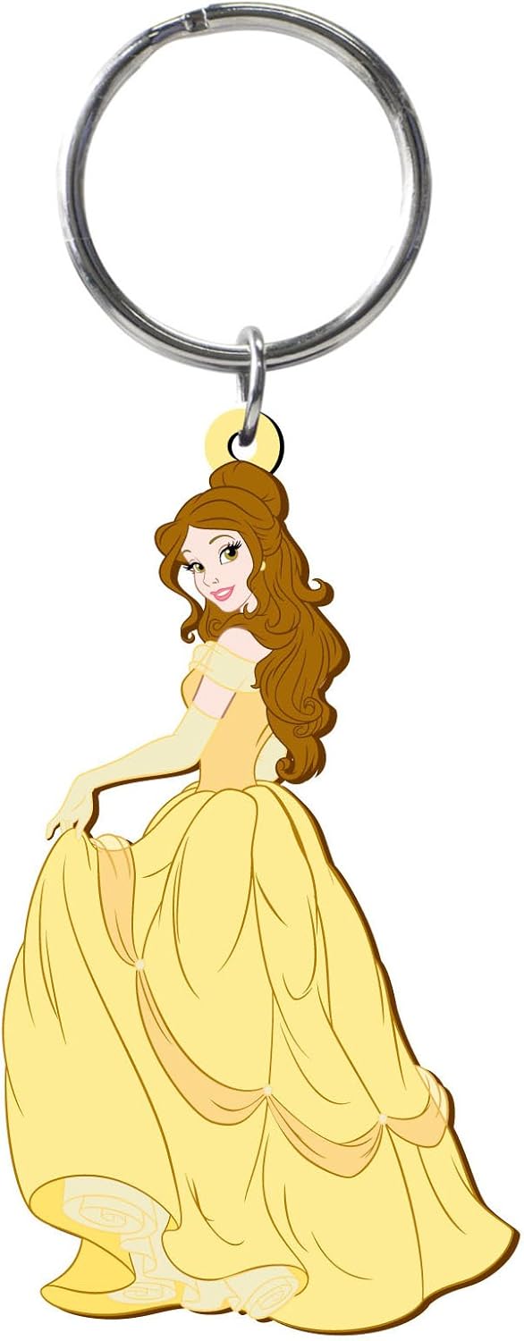 Disney Belle Soft Touch PVC Key Ring,Multi-colored,1"