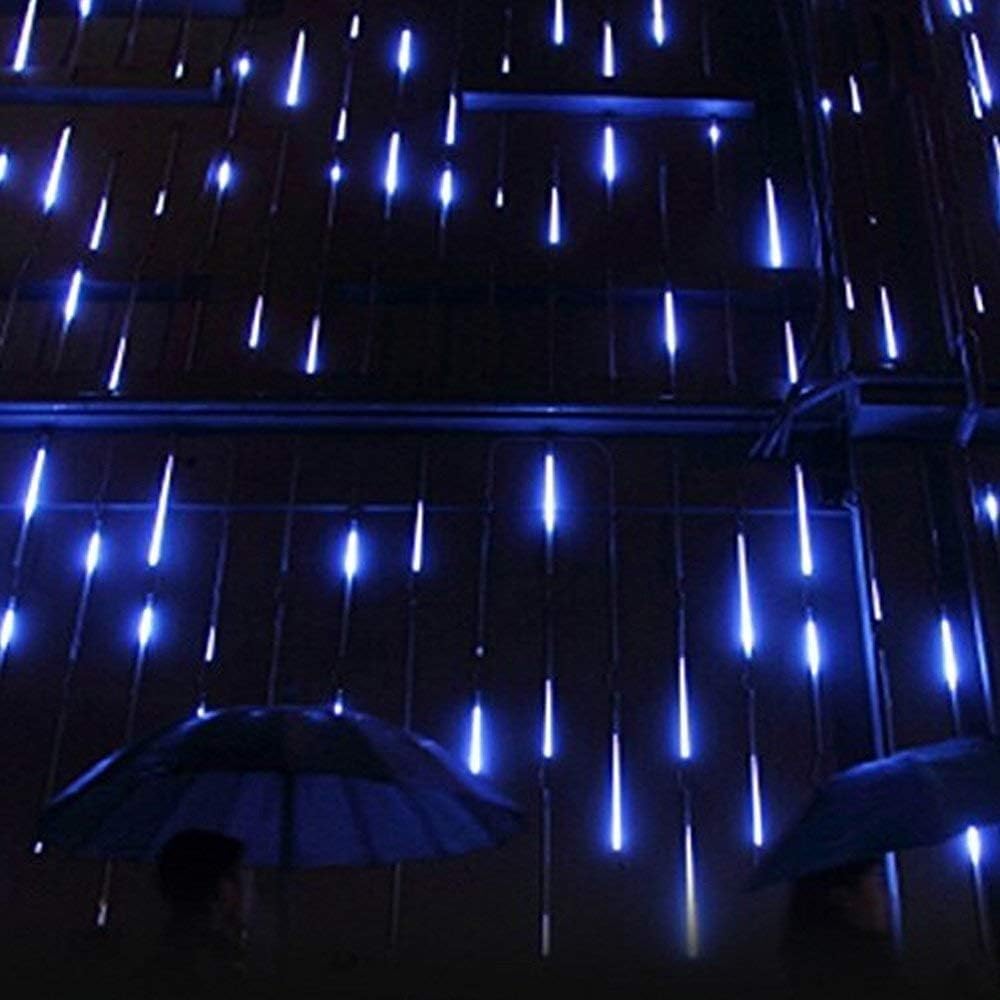 Geanmoki LED Meteor Shower Rain Lights,Drop/Icicle Snow Falling ...