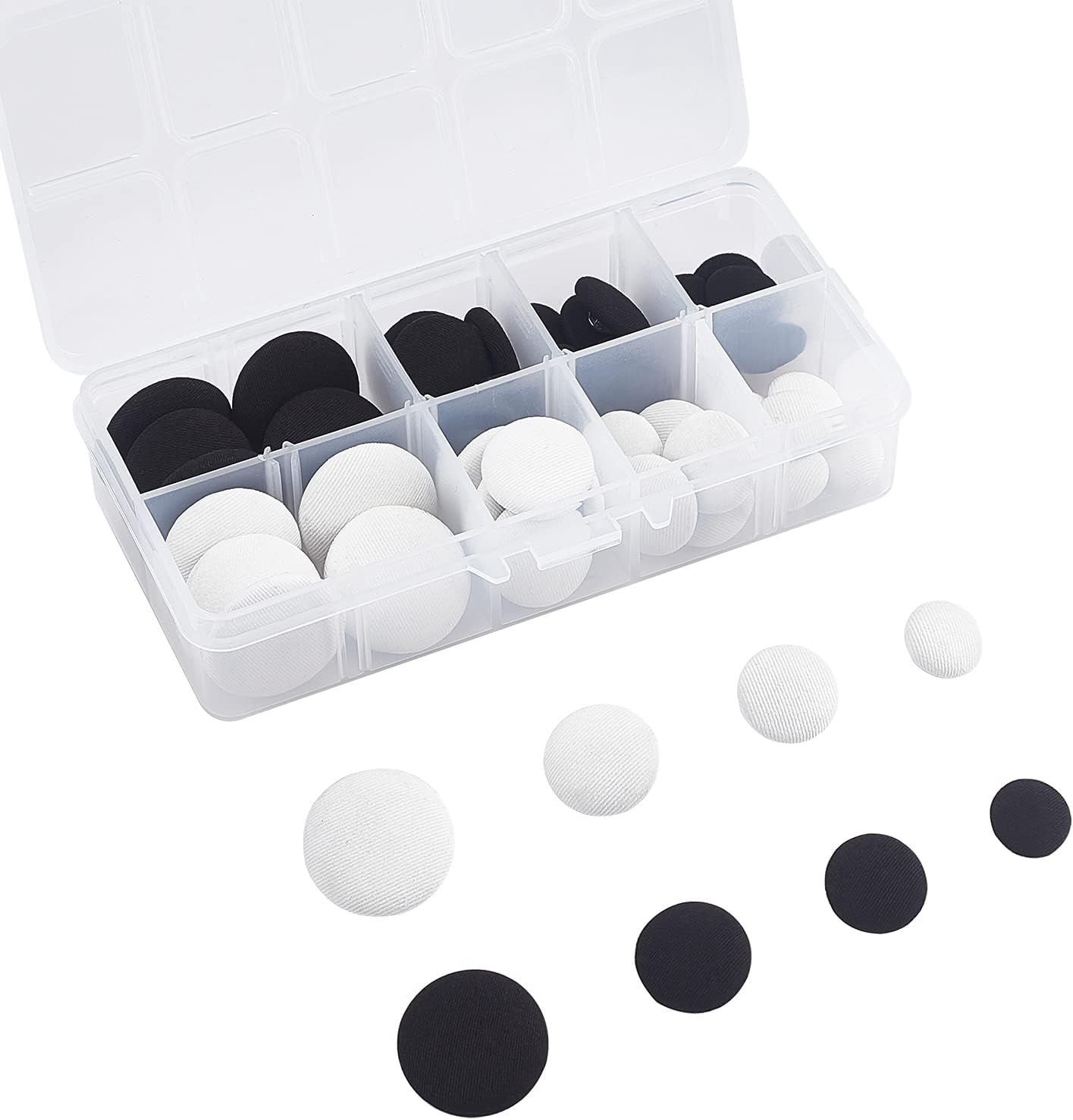 Amazon.com: 16mm Black Matte Round Flat Buttons with Shank