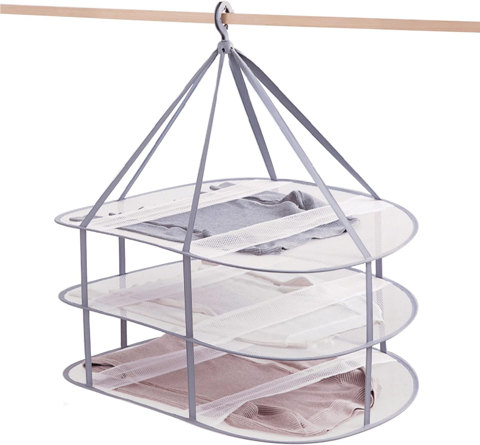 Amazon.com: OUKENS Round Drying Rack,23inch Foldable Underwear Dryer ...