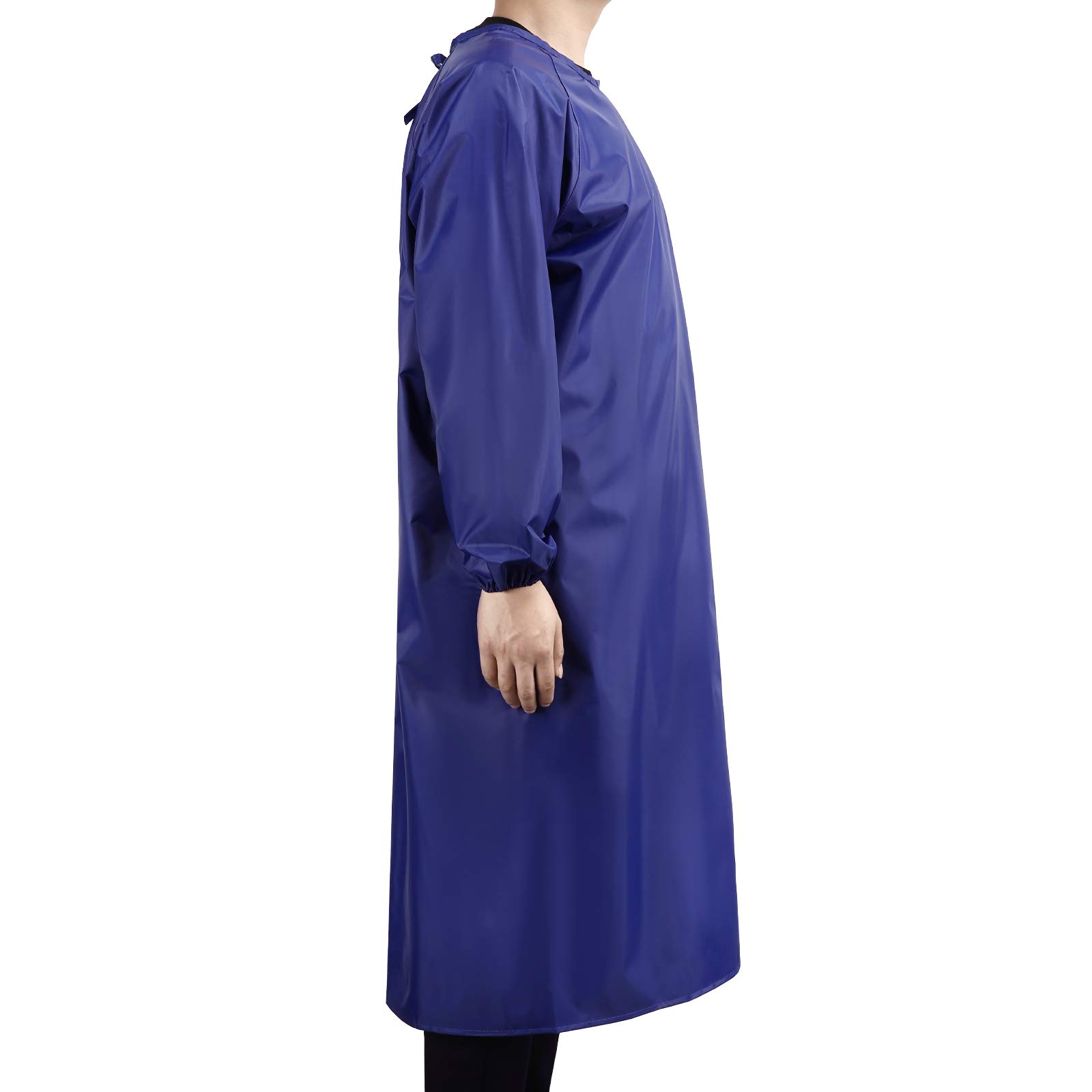 Large Yellow Bib Apron Long Sleeve Smock Heavy-Duty Acid Resistant ...