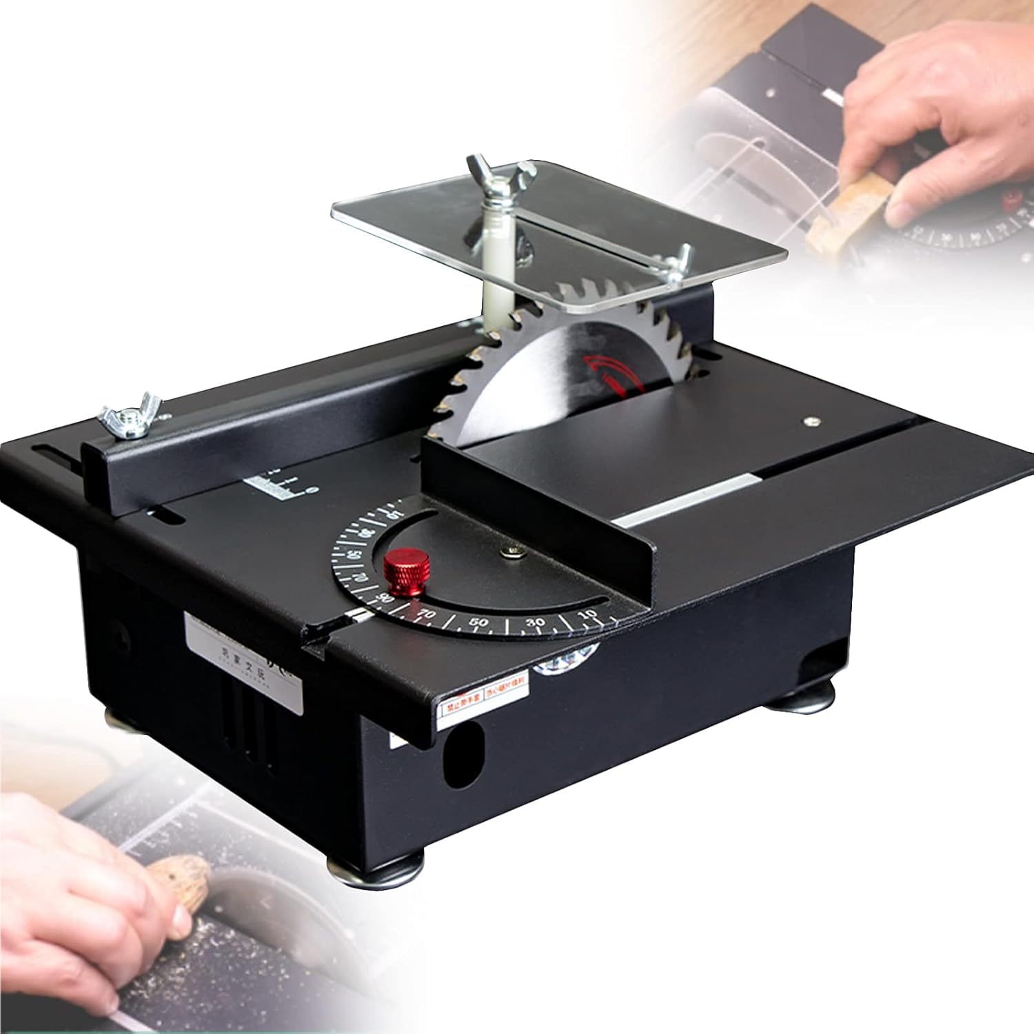 Precision Small Table Saw with Angled Push Ruler, 7-Speed Regulation ...