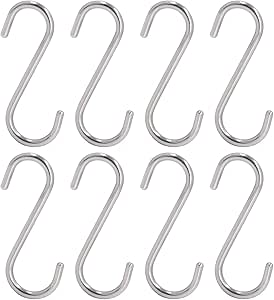 Amazon.com: Tharyee S Hook Closet Hook Rustproof Stainless Steel S ...