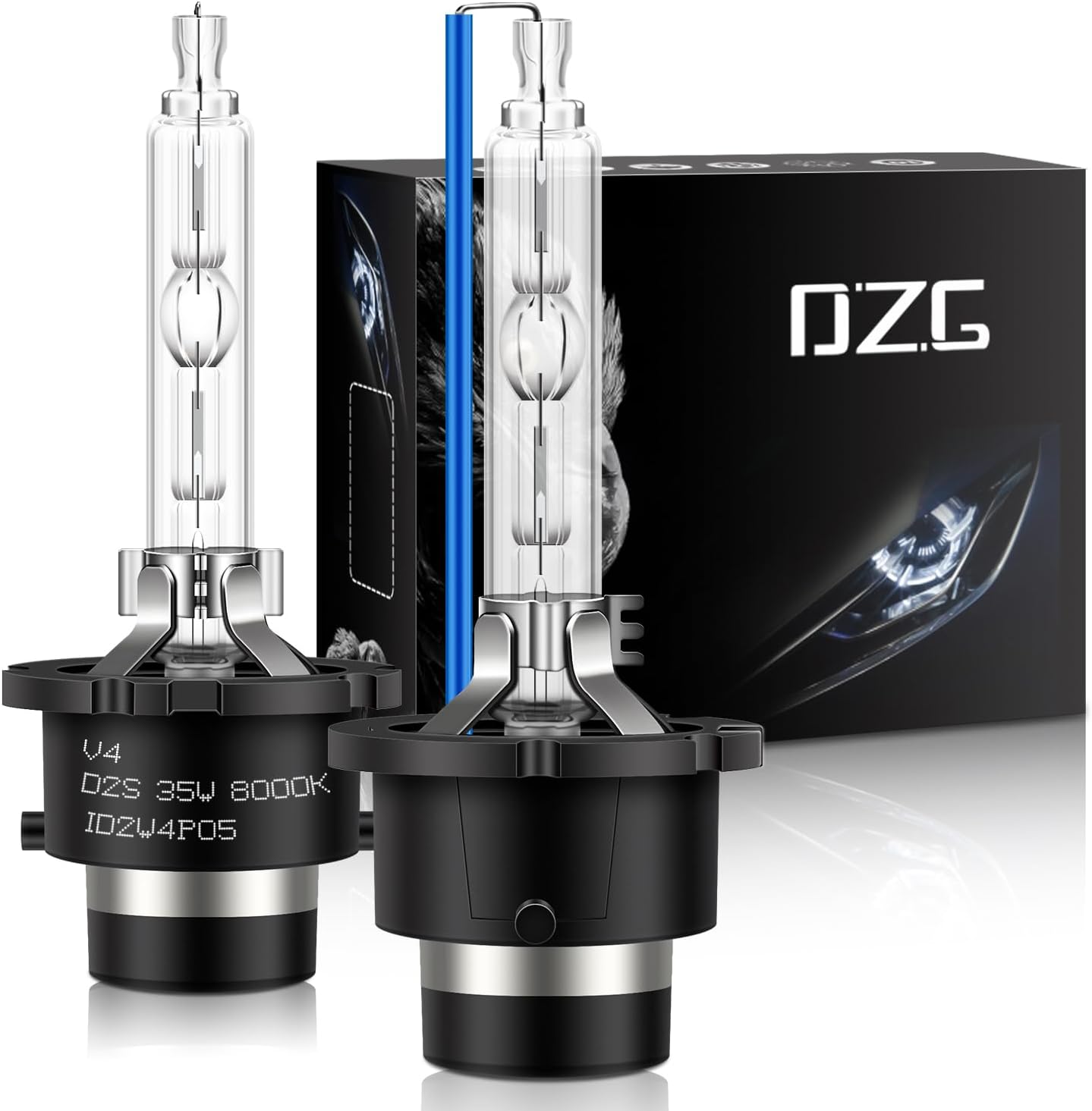 DZG D2S Xenon HID Headlight Bulbs 8000K Ice Blue 35W 85122 66240 66040 ...