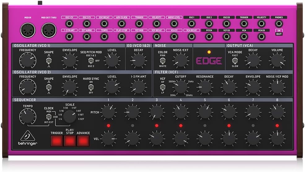 Behringer EDGE Analog Semi-Modular Percussion Synthesizer with 2 ...