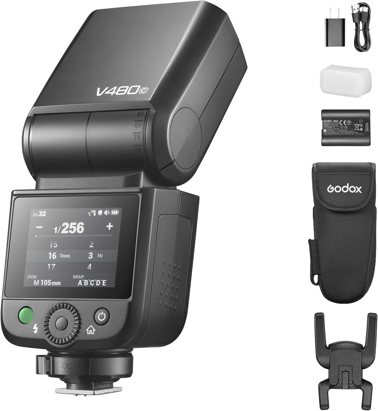Amazon.com : Godox V480 Camera Flash 2.4G Wireless TTL Flash HSS High ...
