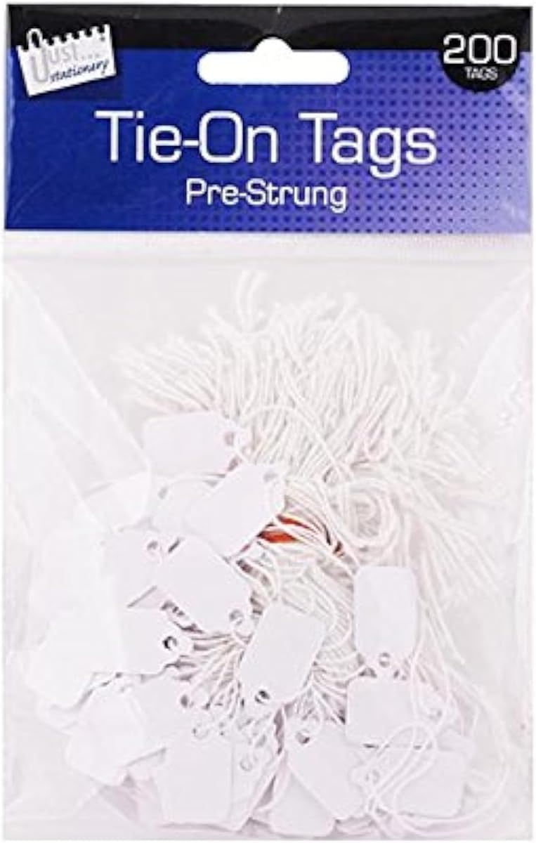 White Strung Mini Pricing Tags - Pack of 200 - Size 13mm x 20mm ...