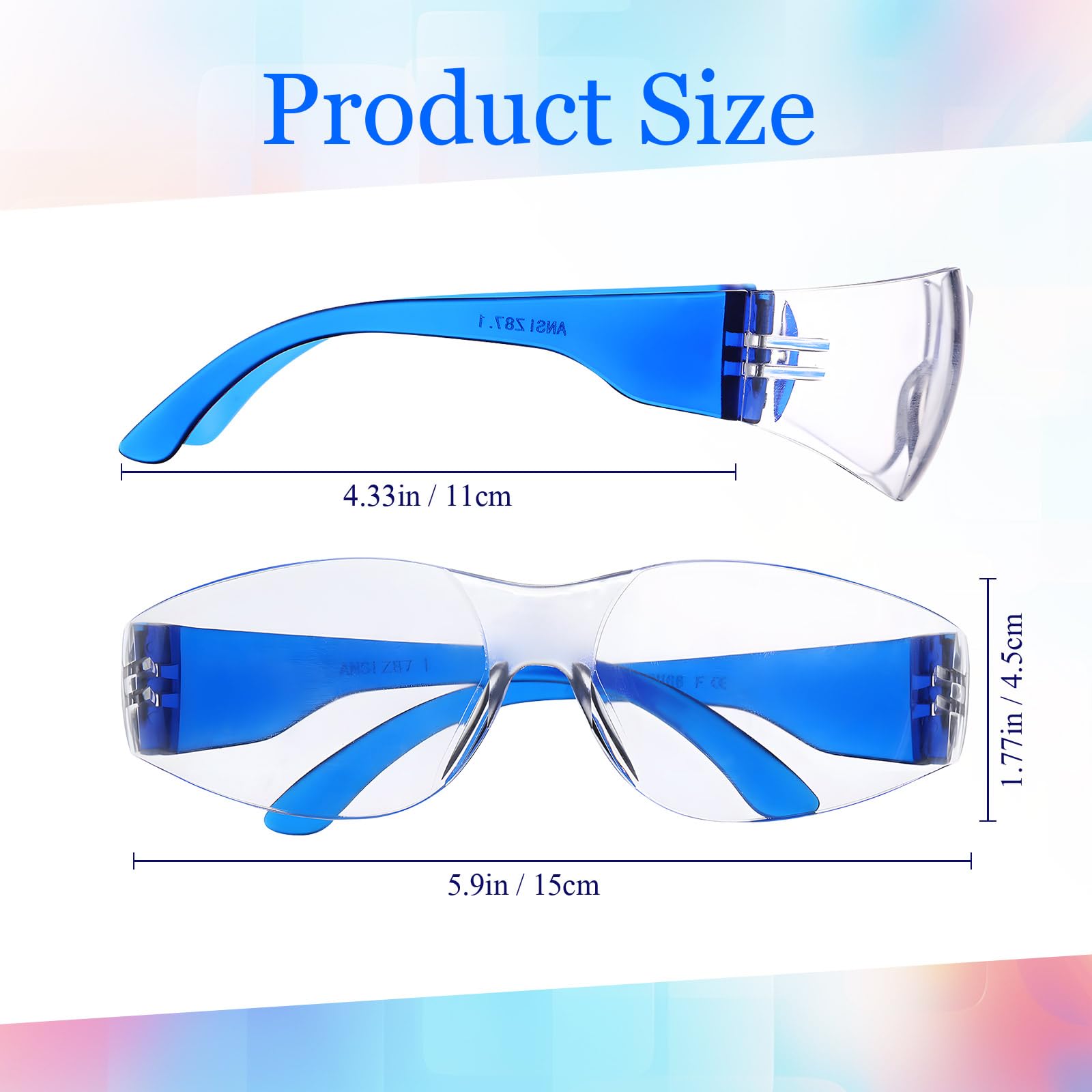 Snapklik.com : 100 Pack Safety Glasses Bulk Safety Goggles Protective ...