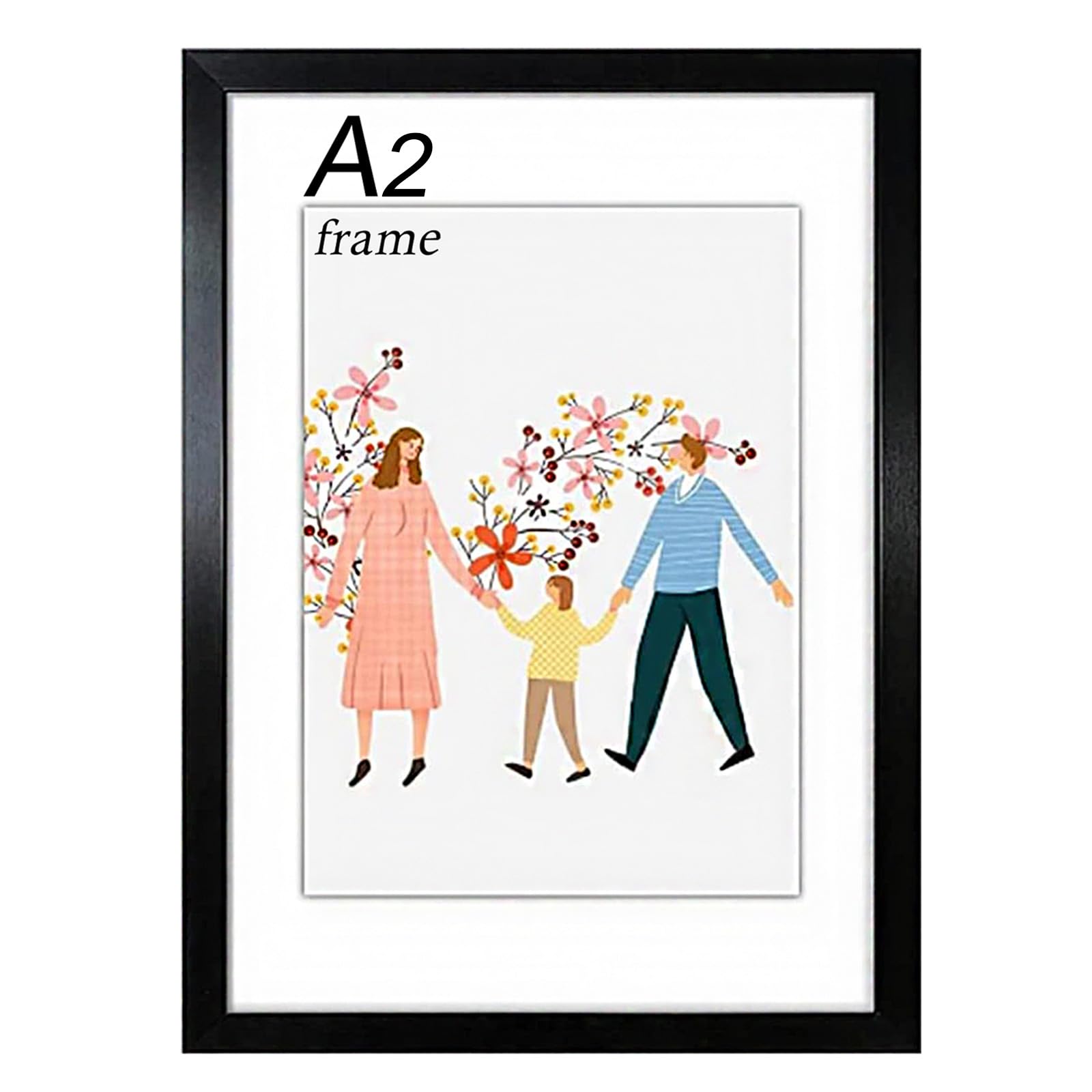 Wooden A2 Picture Frame 42x59.4 cm, A2 Frame, A2 Black Frame for A2 ...