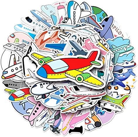 Amazon.com: Airplane Stickers 50Pcs Laptop Stickers Aesthetic,Cartoon ...
