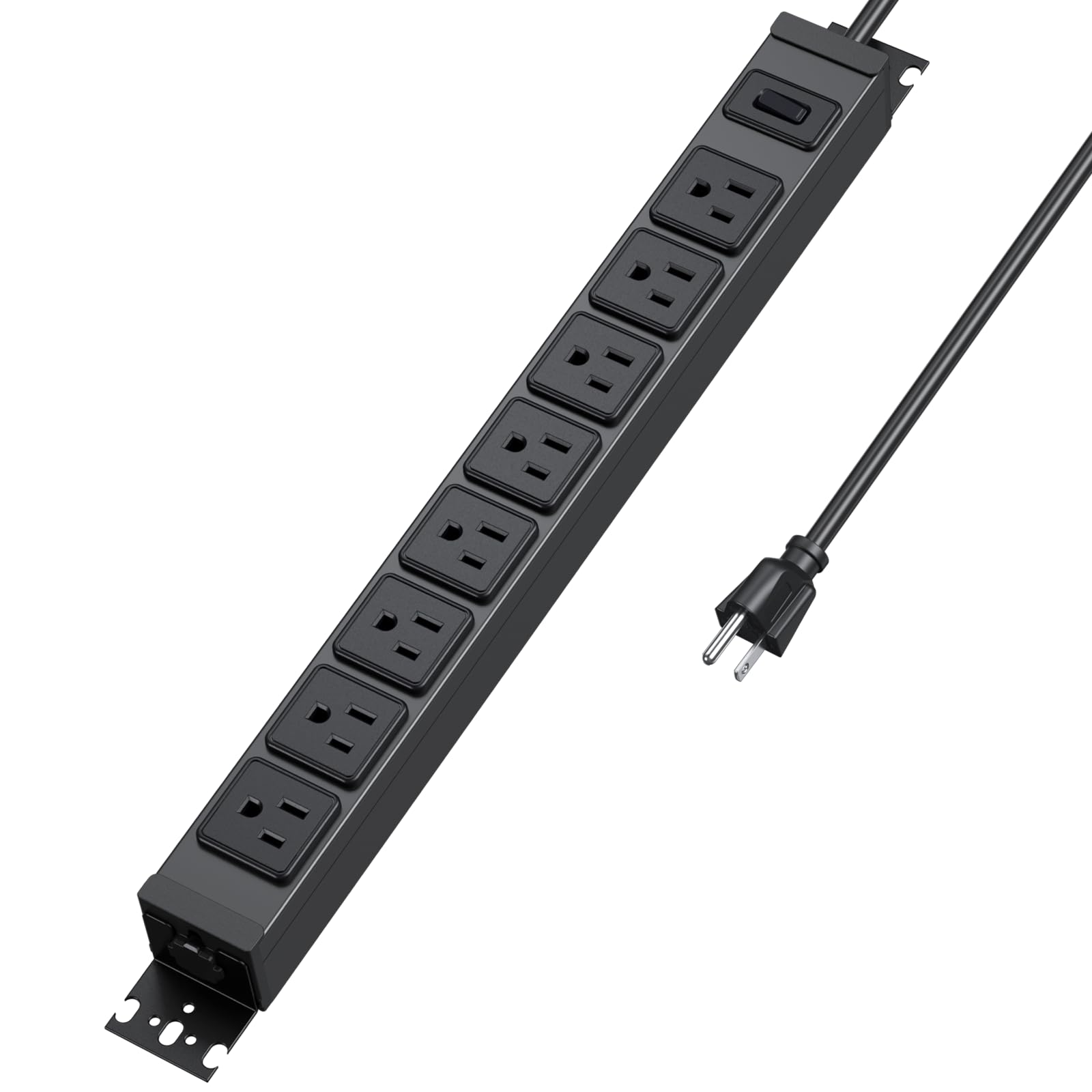 360° Rotating 8 Outlet Mountable Power Strip, Metal Gaming Table ...