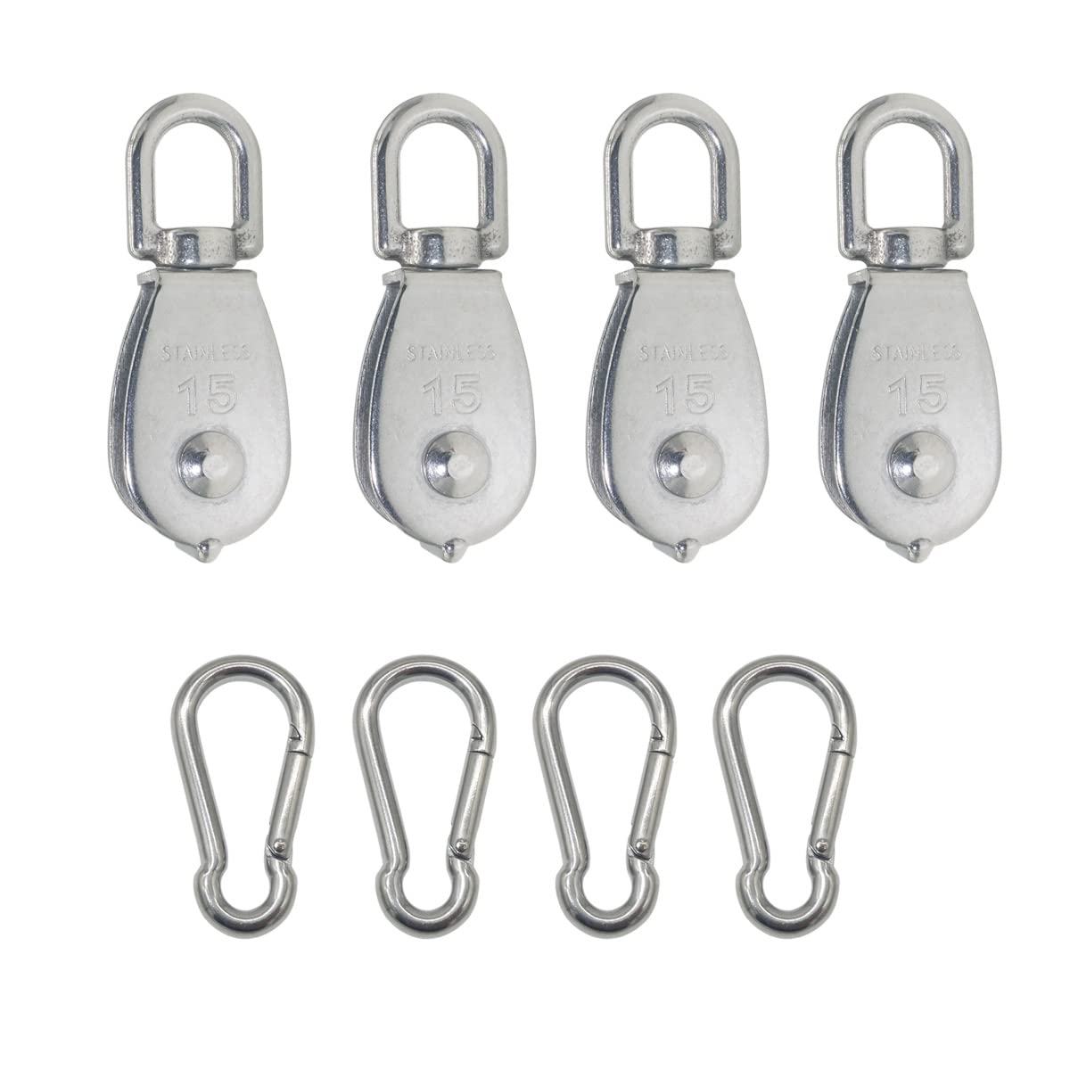 M15 304 Stainless Steel Single Pulleys Bearing Suspension Traction ...