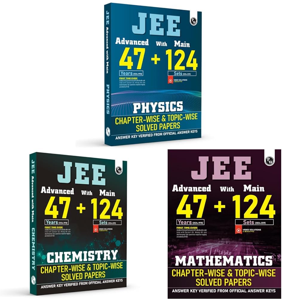 Buy PW JEE Advanced 47 Years with JEE Main 124 Sets PYQs Chapterwise ...