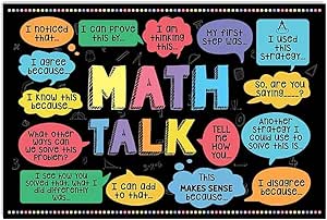 Amazon.com: Math Classroom Poster Math Talk Poster Gifts For Teacher ...