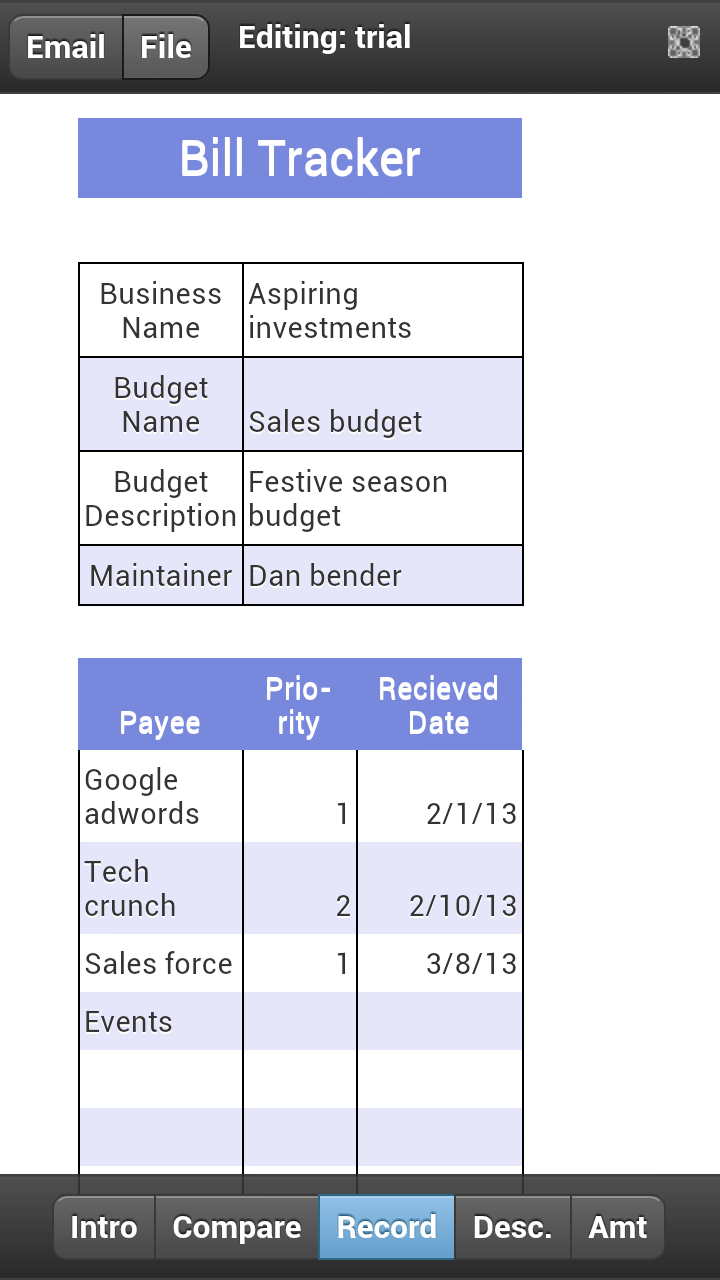 Bills Book - App on Amazon Appstore
