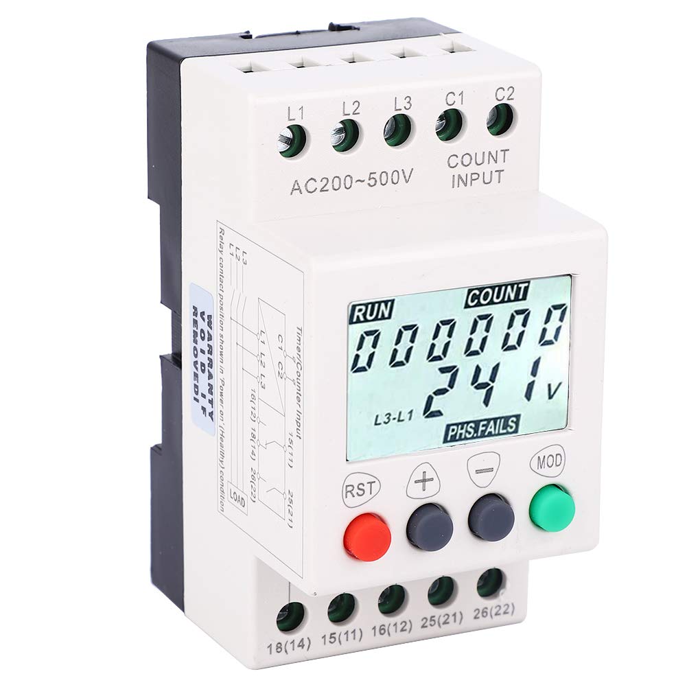 Buy DIN Rail Phase Sequence Over Voltage Protection Relay 3 Phase ...