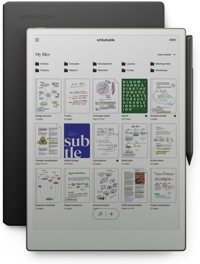 Amazon.com : reMarkable 2 Bundle-reMarkable 2 Tablet (10.3” Digital ...